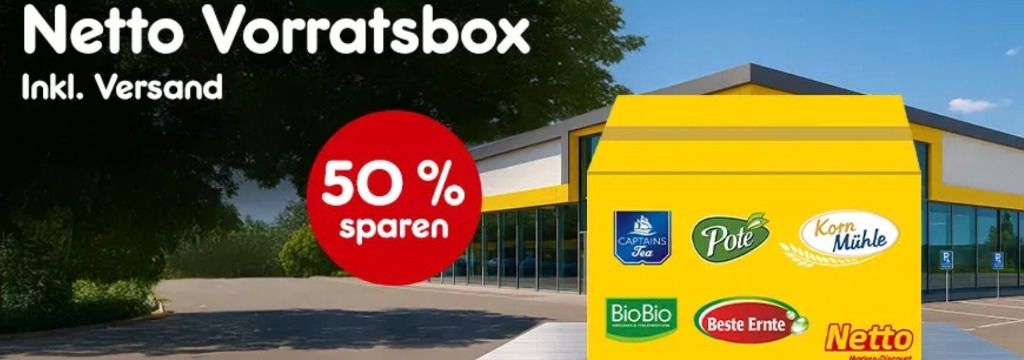Netto Vorratsbox - ein Mix aus 20 Produkten für alle Fälle für 19,90 ...