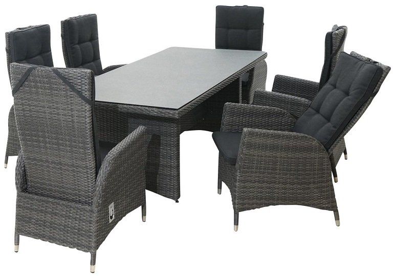 Casaya Jardel Diningset mit 6 Sitzplätzen inkl. Auflagen für 999 ...