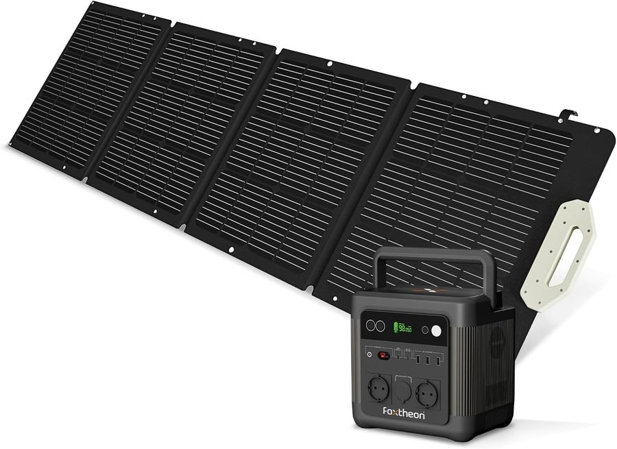 Foxtheon iGo1200 tragbare Powerstation (975wh) + SP200 Solarpanel (200W ...